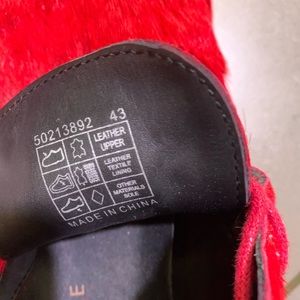 Hugo Boss | Shoes | Hugo Boss Orange Line Red Horsehair Shoes | Poshmark